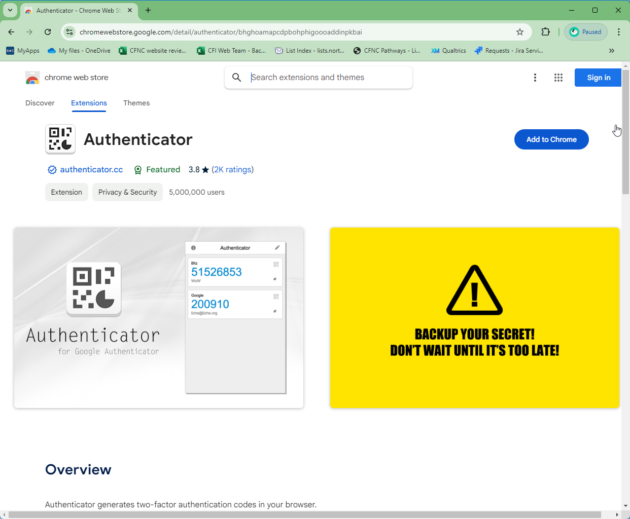 2FA Authentication option: Browser Extension – CFNC Campus Help Center