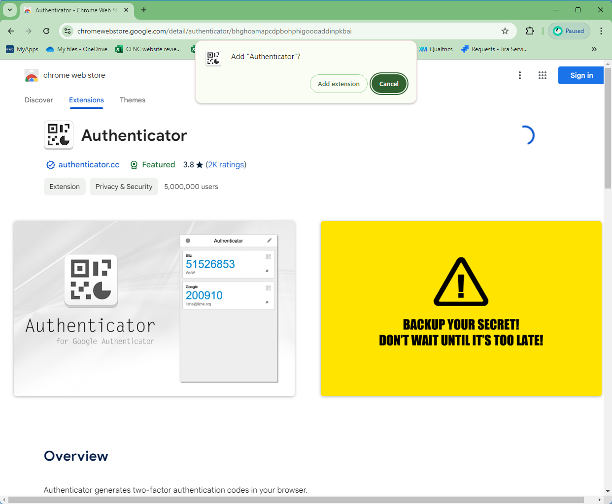 2FA Authentication option: Browser Extension – CFNC Campus Help Center