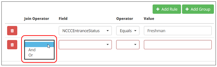 Creating Complex Application Rules – CFNC Campus Help Center