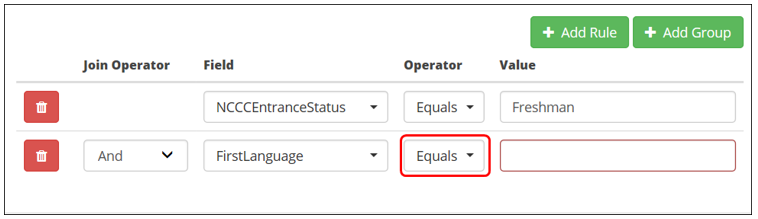 Creating Complex Application Rules – CFNC Campus Help Center