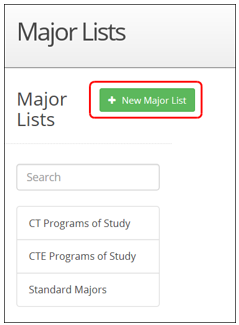 Major Lists – CFNC Campus Help Center