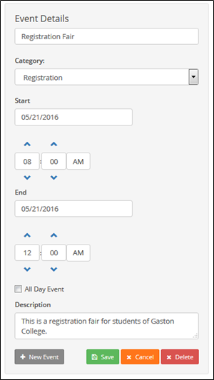 CrossConnect Calendar – CFNC Campus Help Center