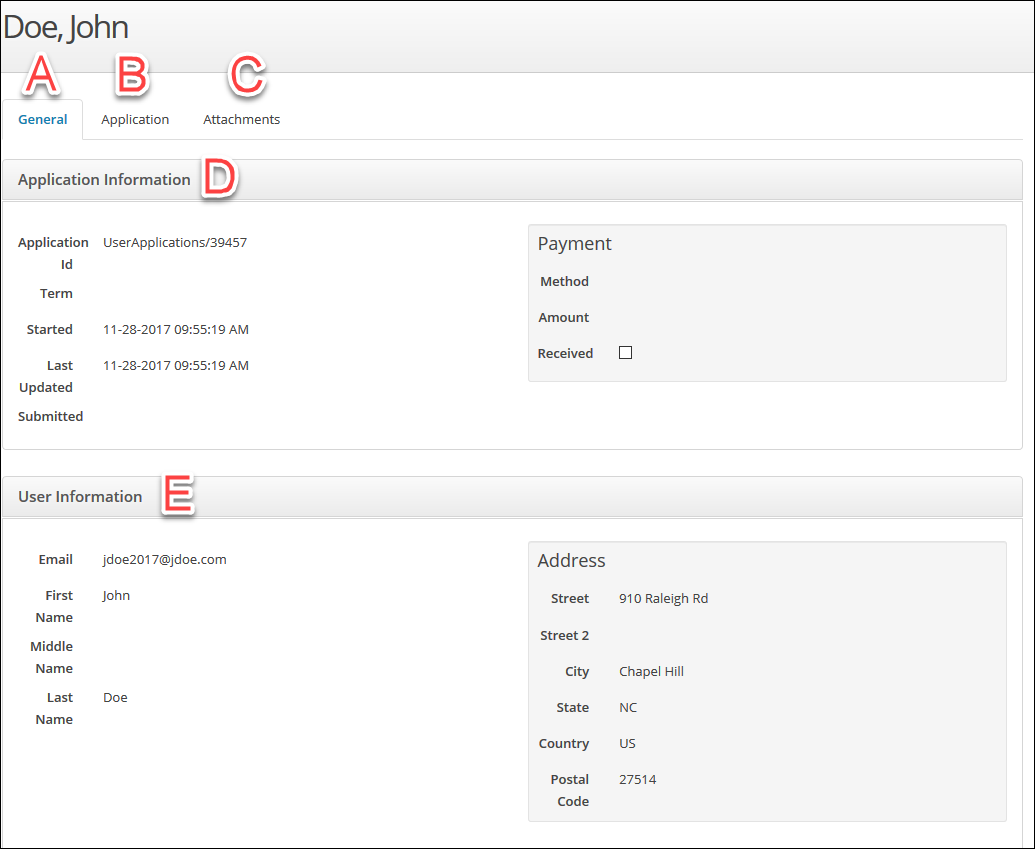 Viewing a Specific In-Progress Application – CFNC Campus Help Center