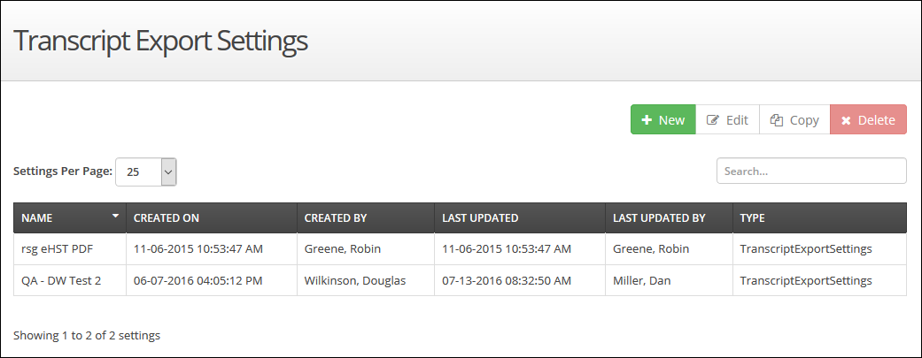 Export Settings – CFNC Campus Help Center
