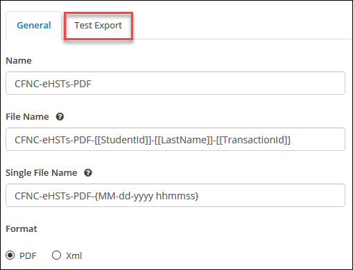 Export Settings – CFNC Campus Help Center
