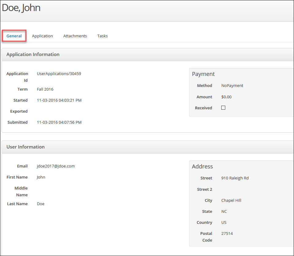 Viewing Applicant Information – CFNC Campus Help Center