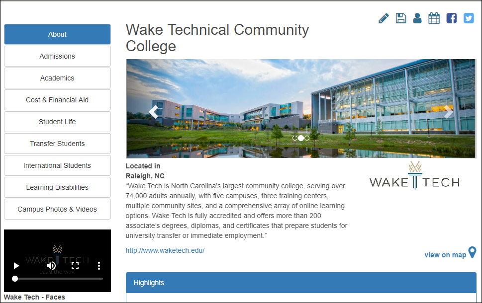 The College Profile – CFNC Campus Help Center