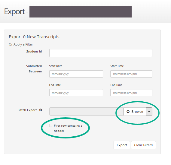 EOY Final Transcripts: Batch Exports – CFNC Campus Help Center